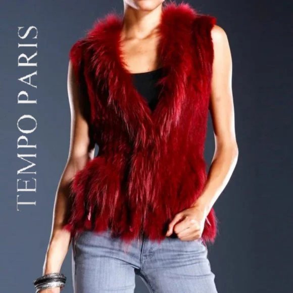 Tempo Paris | Jackets & Coats | Stunninggenuine Rex Rabbit And Fox Fur ...